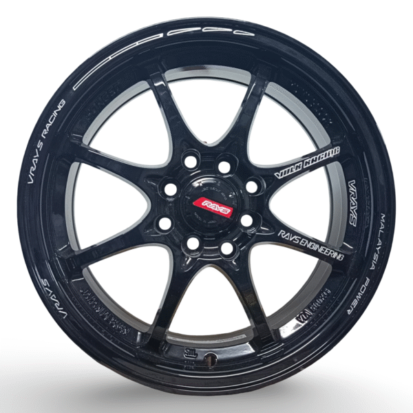 CE28 VRAYS FLOW FORMING 15X6.5/7JJ 8H100/114.3 ET4038 73.1 GLOSSY BLACK ...